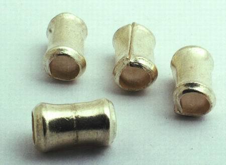 4 Thai Silver Dog Bone Spacers - 6mm x 4mm | MrBead